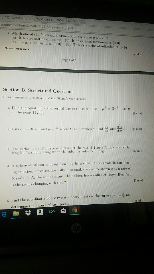 Solved h-1125-Assignment x、m course: ESST1006: Humx | Chegg.com