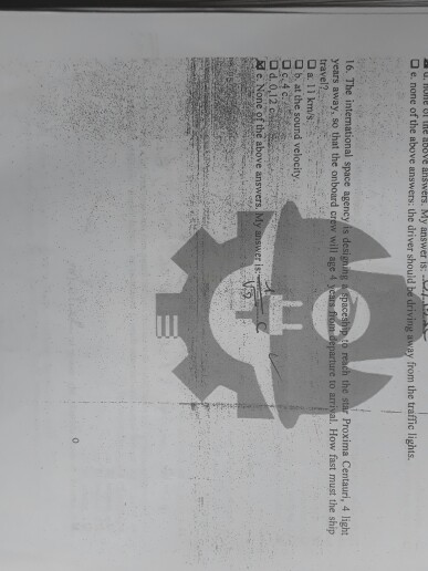 Solved u rohe ot the above anSwers. My answer is: O e. none | Chegg.com