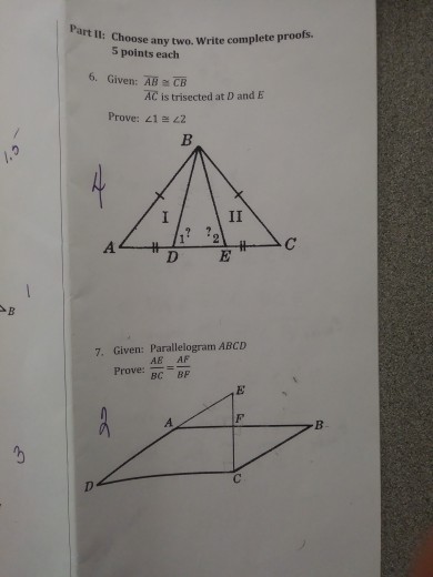 Solved choose any two. Write complete proofs. 5 points each | Chegg.com