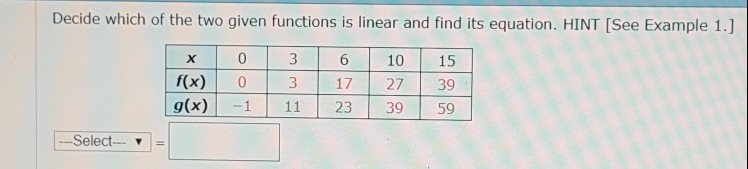 Solved Decide which of the two given functions is linear and | Chegg.com