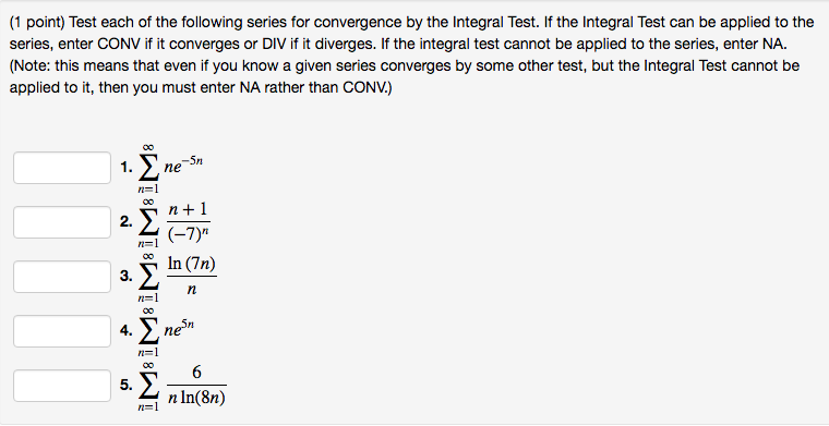 Solved Test each of the following series for convergence by | Chegg.com