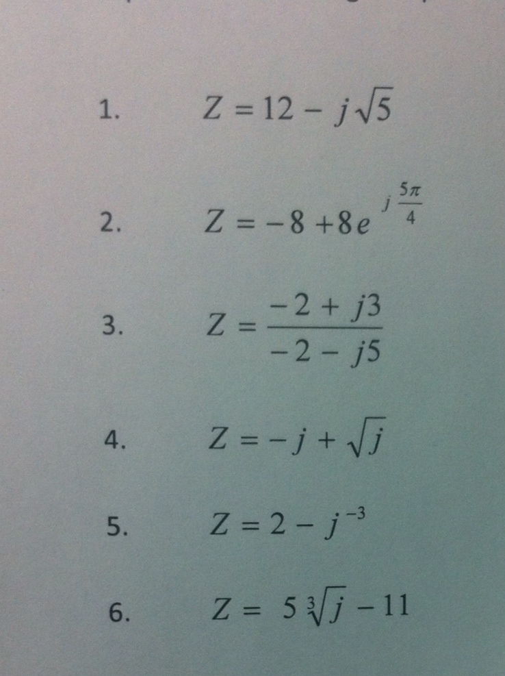 Solved express the following complex numbers in both | Chegg.com