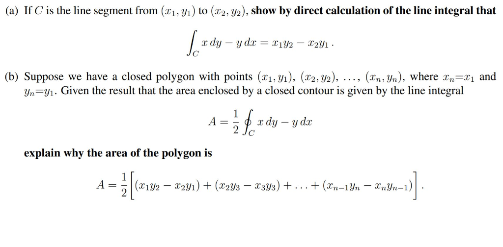 Solved (a) If C is the line segment from (zi, yi) to (T2, | Chegg.com