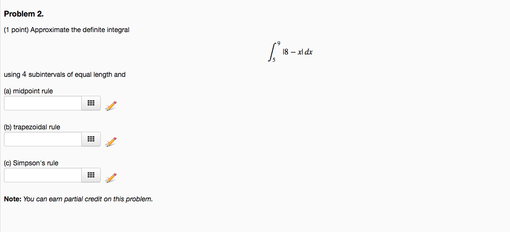 Solved Approximate the definite integral using 4 | Chegg.com