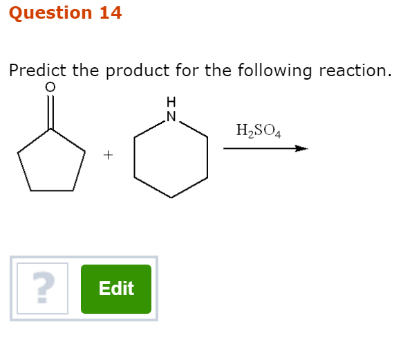 Solved Predict the product for the following reaction. | Chegg.com