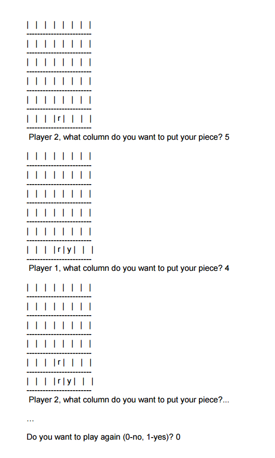Solved Programming in C++ game of connect four Problem | Chegg.com