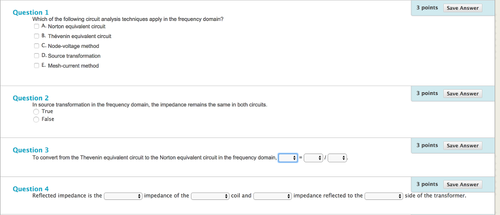 Solved Question 5 Which of the following apply to linear | Chegg.com