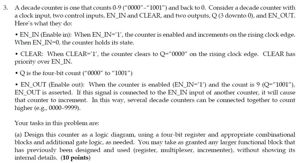 Solved A decade counter is one that counts 0-9 | Chegg.com