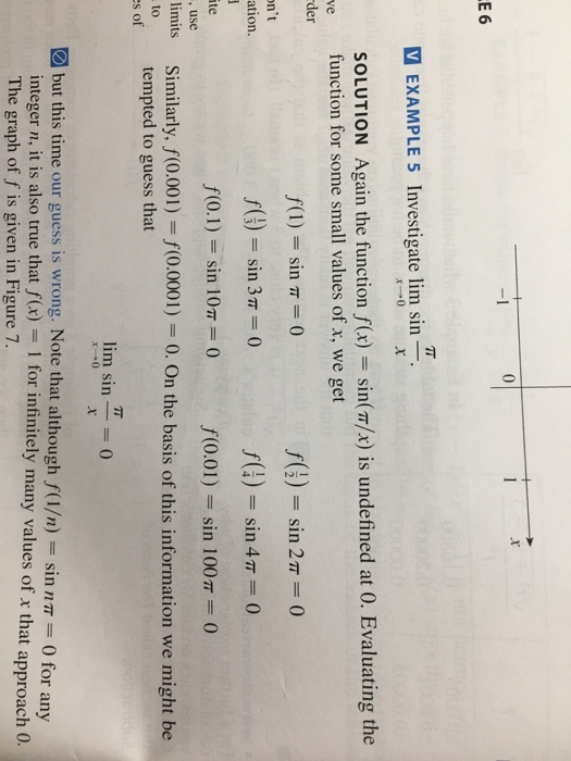 Solved Investigate lim_x rightarrow 0 sin pi/x. SOLUTION | Chegg.com