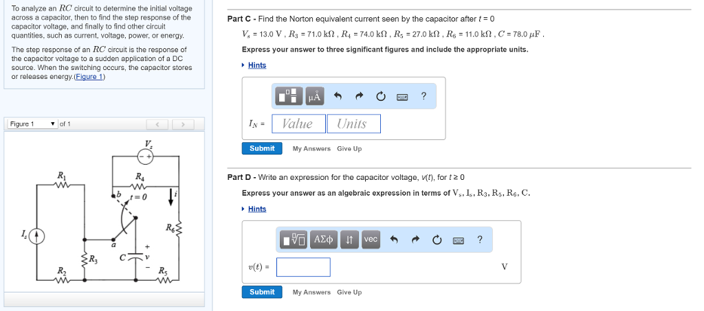 Solved The Step Response of an RC Circuit Part A-If the | Chegg.com