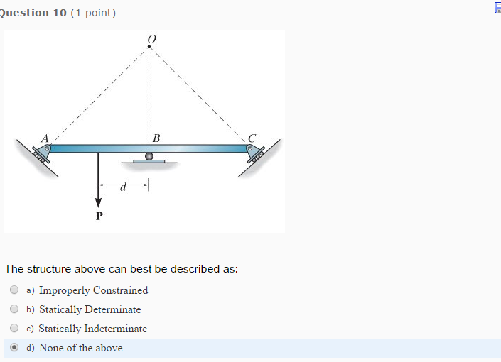 Solved The structure above can best be described as: a) | Chegg.com