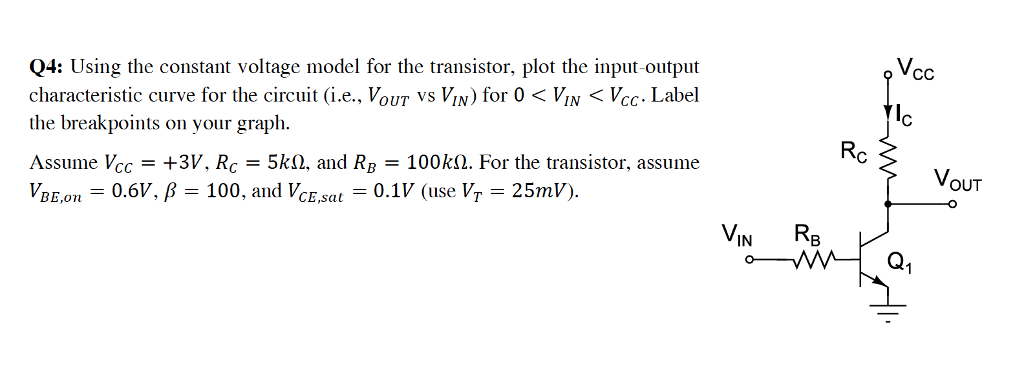 Solved Q4: Using the constant voltage model for the | Chegg.com