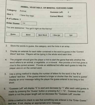 Solved I'm writing a program for a guessing game using c# | Chegg.com