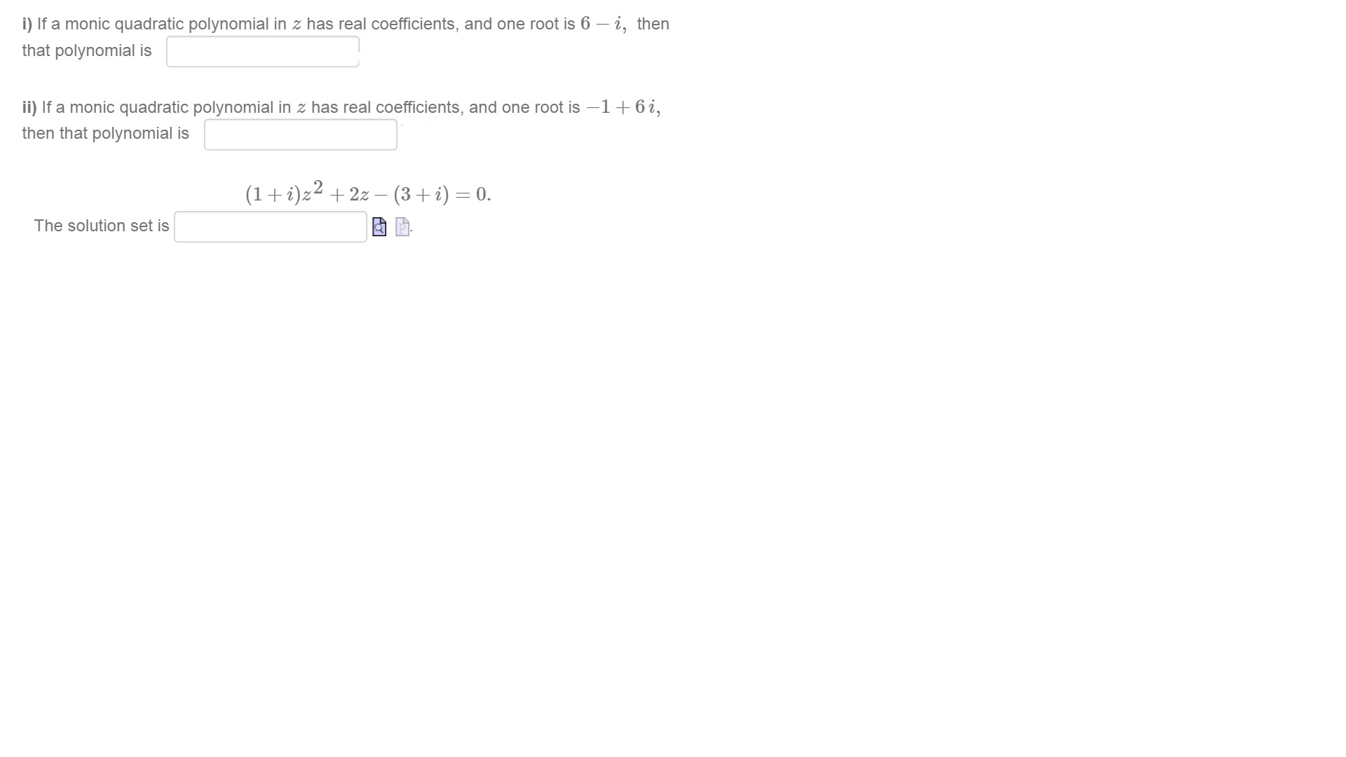 Solved 2 Recall that if the monic quadratic equation z4 | Chegg.com