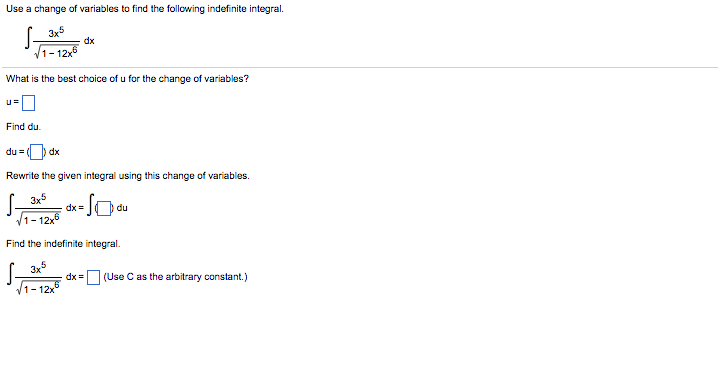 Solved Use a change of variables to find the following | Chegg.com