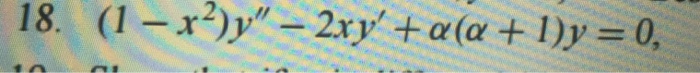 Solved Find the wronksian (1 - x^2) y Solved Find the wronksian (1 - x^2) y