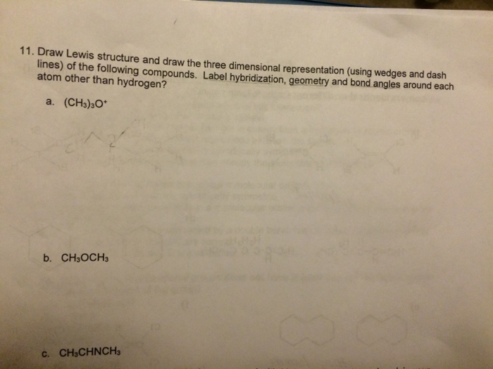 Solved Draw Lewis structure and draw the three dimensional | Chegg.com