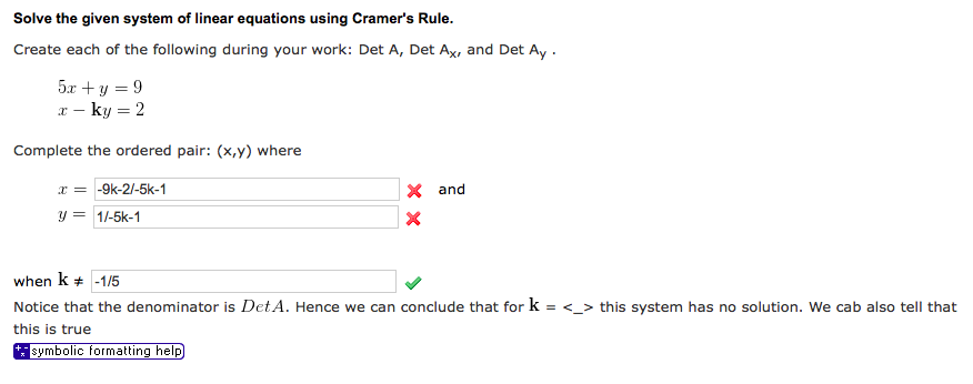 Solved Solve the given system of linear equations using | Chegg.com