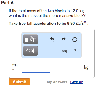 Solved Two blocks with different mass are attached to either | Chegg.com