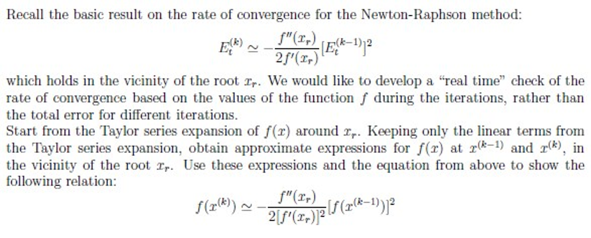 Recall the basic result on the rate of convergence | Chegg.com