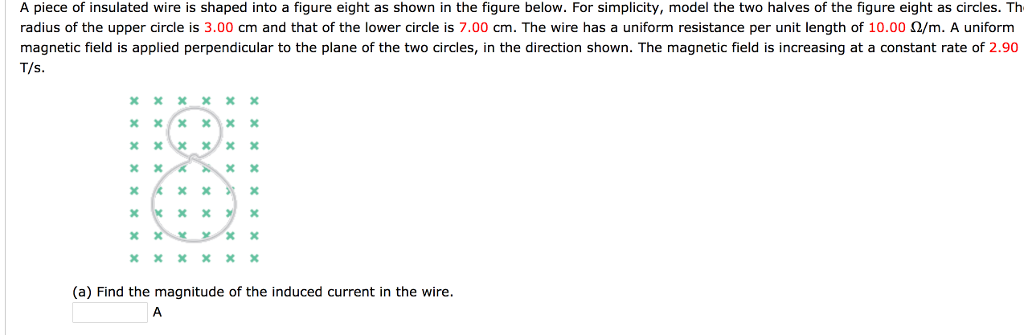 Solved A piece of insulated wire is shaped into a figure | Chegg.com