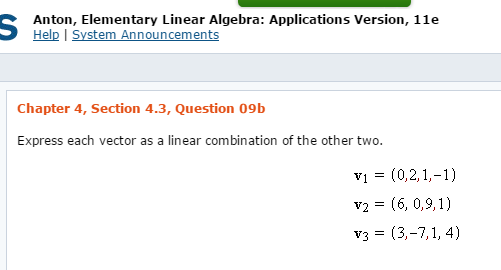Solved LINEAR ALGEBRA! NEED THE ANSWERS ASAP THANKS S Anton, | Chegg.com
