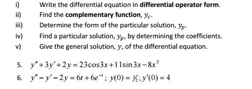 Solved Write the differential equation in differential | Chegg.com