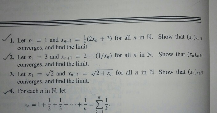 Solved 1. Let X1 = 1 and xn+1 = 2xn + 3) for all n in N. | Chegg.com Solved 1. Let X1 = 1 and xn+1 = 2xn + 3) for all n in N. | Chegg.com