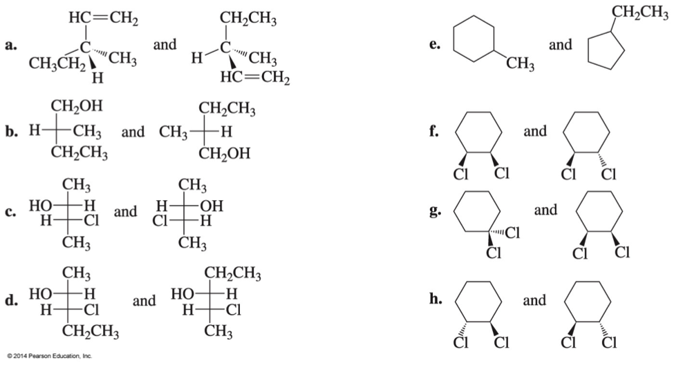 Solved make the following molecules and their mirror images. | Chegg.com