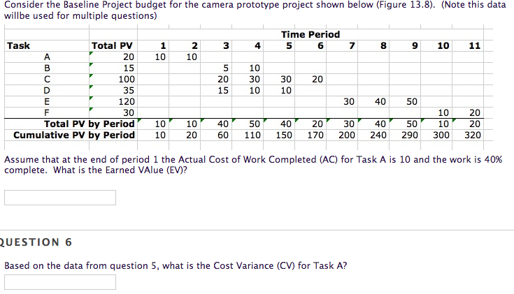Solved Consider the Baseline Project budget for the camera | Chegg.com
