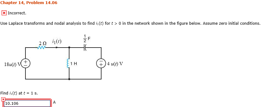 Solved Use Laplace transforms and nodal analysis to find | Chegg.com