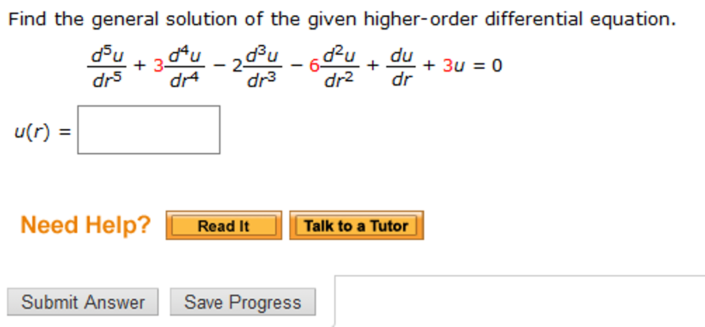 Solved Find the general solution of the given higher-order | Chegg.com