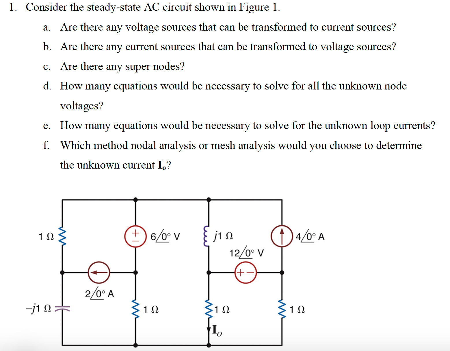 Solved Consider the steady-state AC circuit shown in Figure | Chegg.com