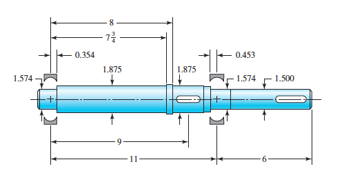 Solved In the figure is a proposed shaft design to be used | Chegg.com