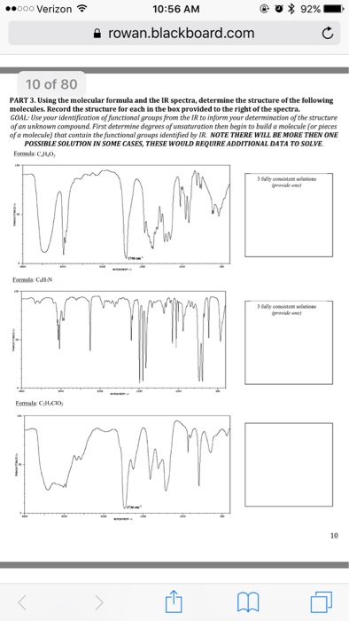 Using the molecular formula and the IR spectra, | Chegg.com