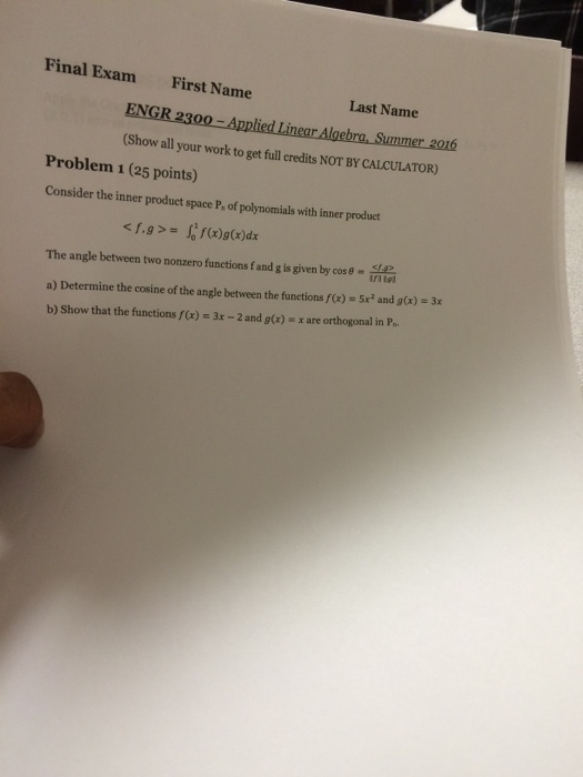 Solved Consider the inner product space P_n of polynomials | Chegg.com