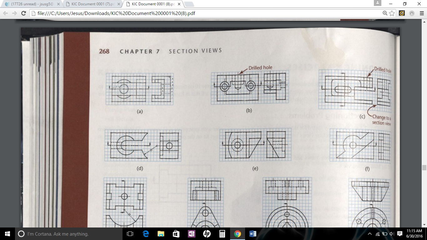 Solved Freehand Sectioning Problems. Sketch views and add | Chegg.com