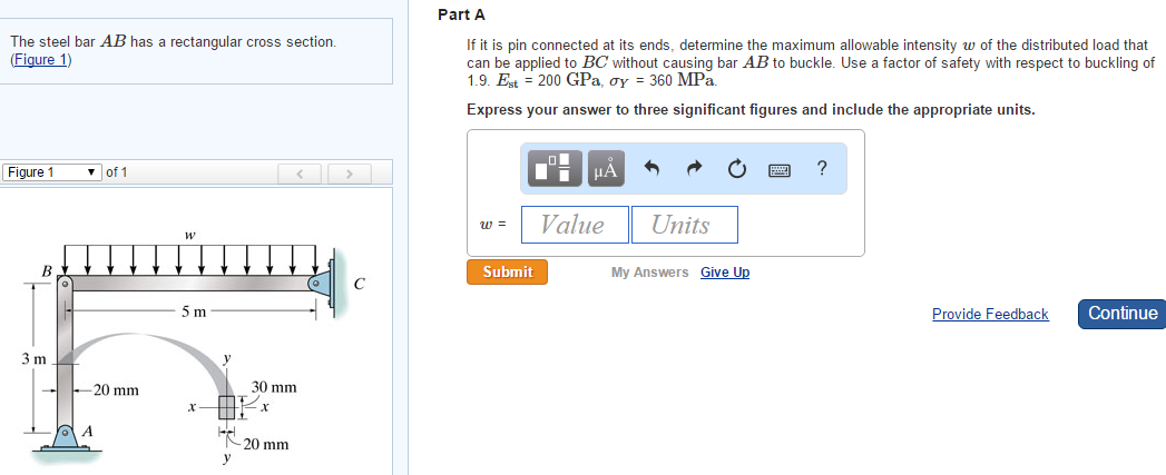 Solved: The Steel Bar AB Has A Rectangular Cross Section. ... | Chegg.com