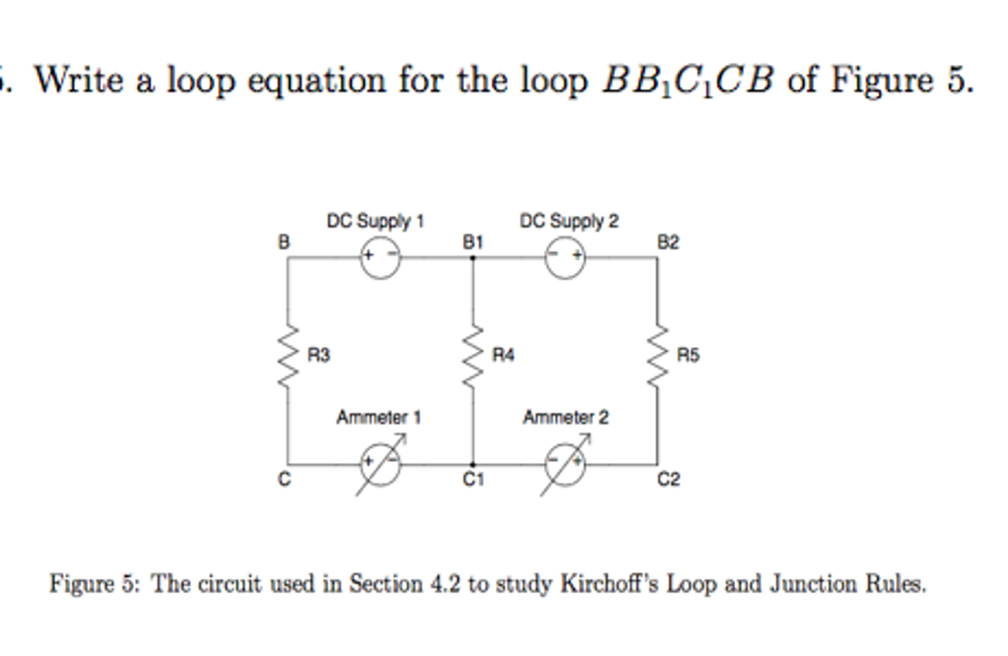 Solved Write a loop equation for the loop B B_1 C_1 C B of | Chegg.com