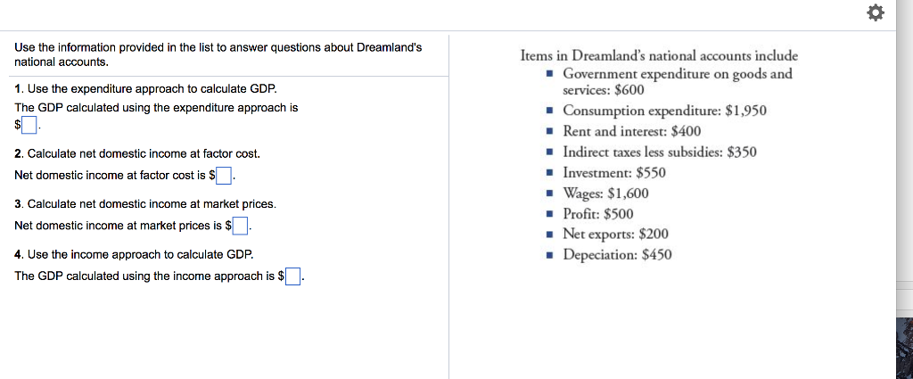 Solved Use the information provided in the list to answer | Chegg.com