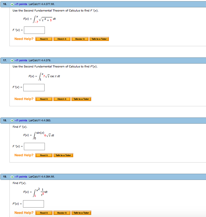 Solved 16. -1 points LarCalc11 4.4.077.MI Use the Second | Chegg.com Solved 16. -1 points LarCalc11 4.4.077.MI Use the Second | Chegg.com
