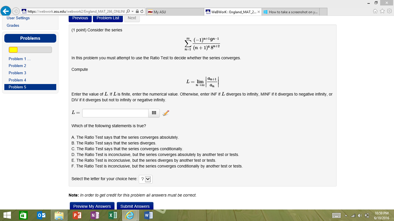Solved う https://webwork.asu.edu/webwork2/England.MAT-266 | Chegg.com