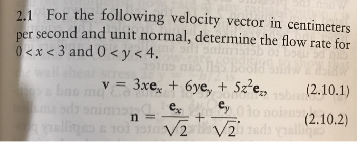 Solved For the following velocity vector in centimeters per | Chegg.com