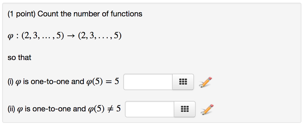 Solved Count the number of functions phi: (2, 3, ellipsis, | Chegg.com