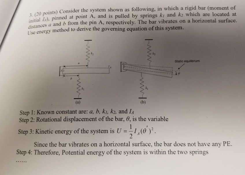 Solved 3 20 points) Consider the system shown as following, | Chegg.com
