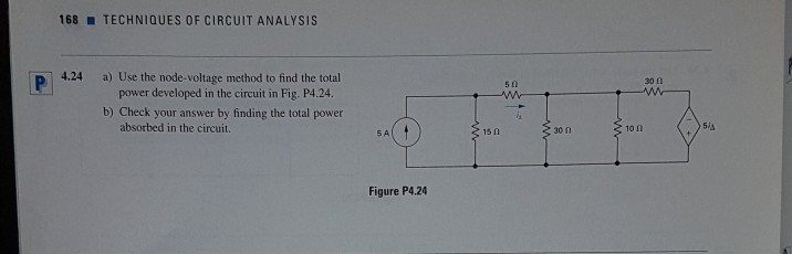 Solved a) Use the node-voltage method to find the total | Chegg.com