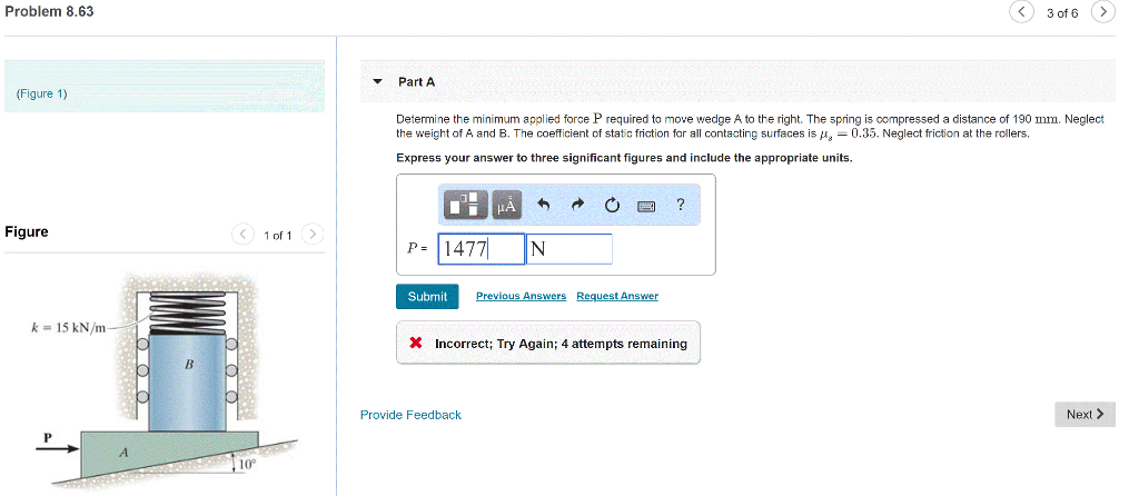 Solved Problem 8.63 3 of 6> Part A (Figure 1) Determine the | Chegg.com