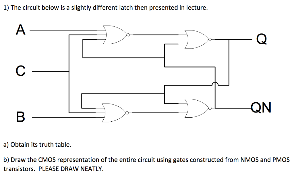 Solved The circuit below is a slightly different latch then | Chegg.com