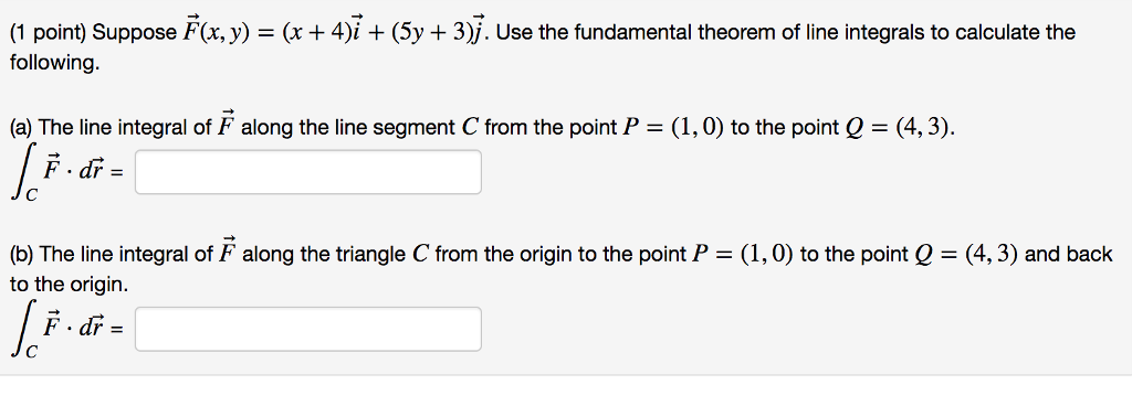 Solved Suppose F^vector(x, y) = (x + 4)i^vector + (5y + | Chegg.com