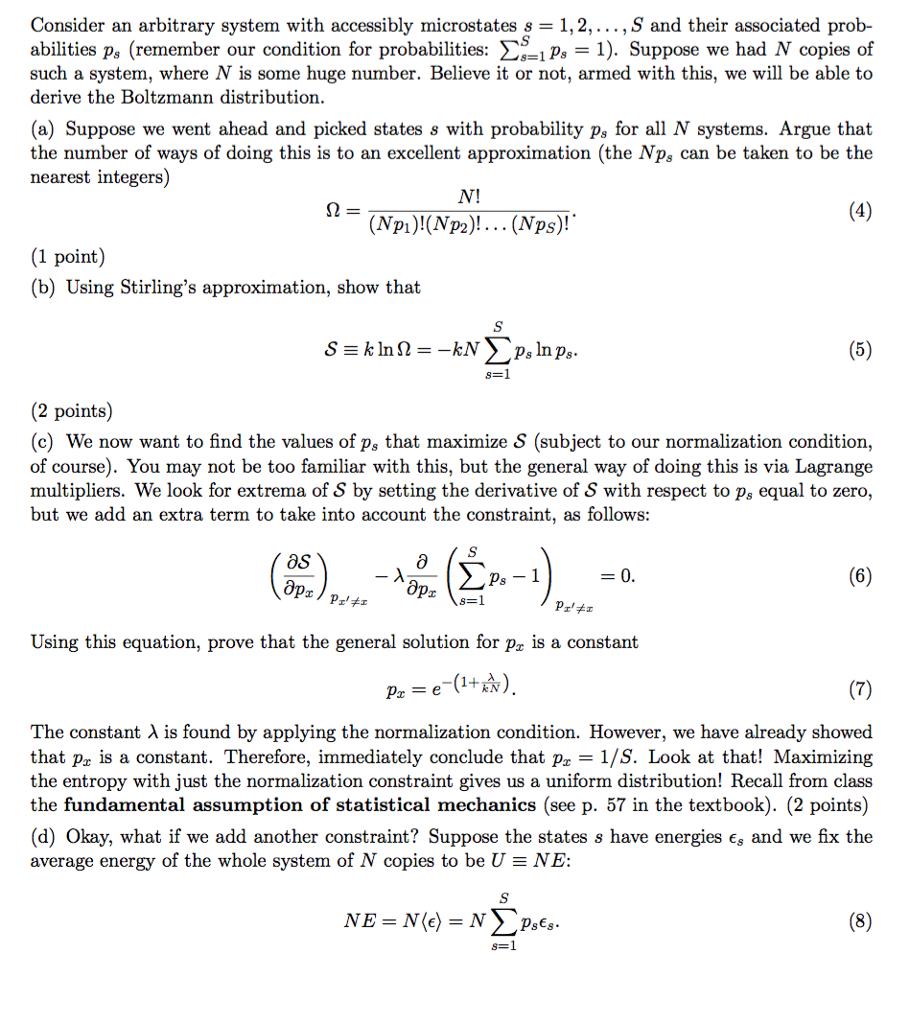 Solved Consider an arbitrary system with accessibly | Chegg.com
